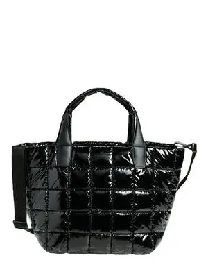 VEECOLLECTIVE Medium Porter Quilted Tote - Black Vinyl