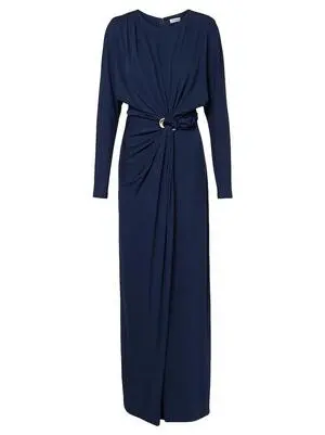 Simkhai Maisie Gathered Maxi Dress - Blue