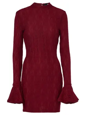 ROTATE BY BIRGER CHRISTENSEN Open-back Lace Minidress - Red