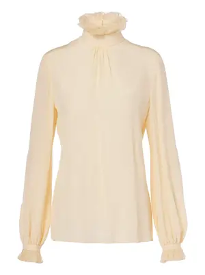Valentino Garavani Silk Crêpe De Chine Shirt - Beige