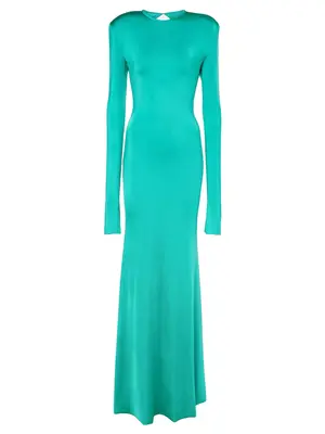 Victoria Beckham Open-back Gown - Green