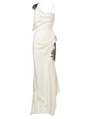 VICTORIA BECKHAM Victoria Beckham Floral-Appliqué Gown