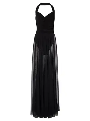 Norma Kamali Cayla Draped Maxi Dress - Black