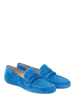 GIANVITO ROSSI Suede Loafers - Blue