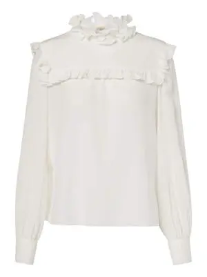 Valentino Garavani Silk Crêpe De Chine Shirt - White
