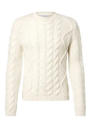 Gabriela Hearst Cable-knit Cashmere Sweater - White