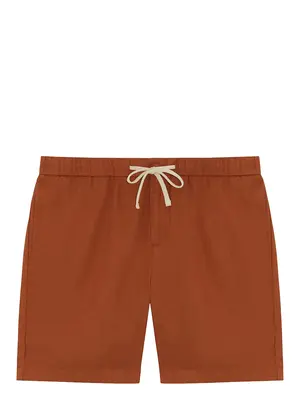 Frescobol Carioca Frescobol Carioca Felipe Linen-Cotton Shorts Silk Brown