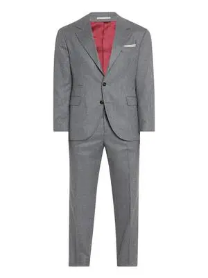 BRUNELLO CUCINELLI Solid Wool Suit