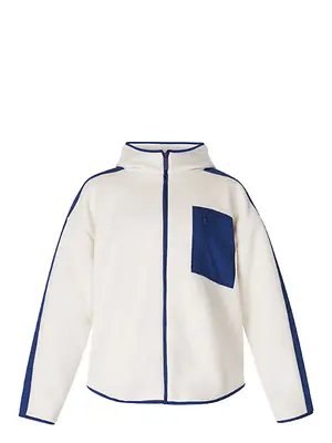 Sweaty Betty Roam Hooded Borg Jacket - Lilywhite Fluxblue