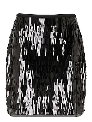 Whistles Sequin Mini Skirt - Black