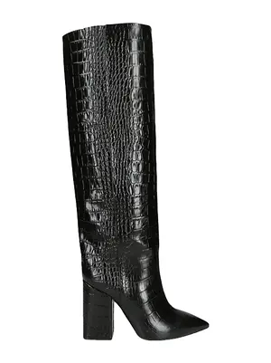 Paris Texas Anja Croc-effect Leather Knee-high Boots - Black