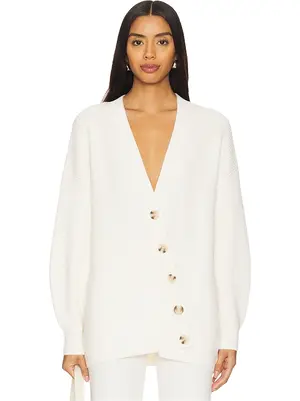 525 America Evelyn Asymmetrical Luxe Oversized Cardigan - Sea Salt