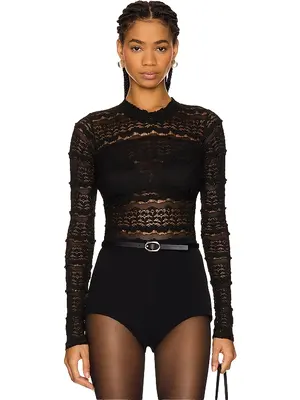 Free People X Intimately Fp Angelina Bodysuit - Black