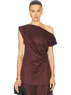 SEV Draped Top - Burgundy