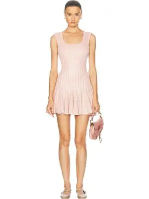 LoveShackFancy Maryanne Fit & Flare Dress - Pink Champagne