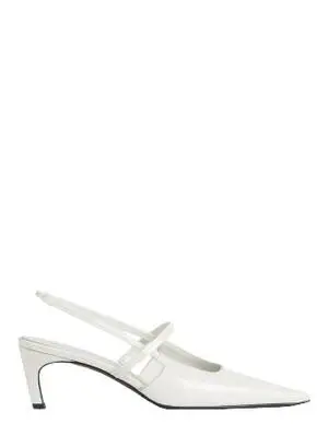 TOTEME Sharp Patent Slingbacks - Off White