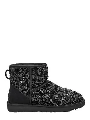 UGG Classic Mini Chunky Sequin Boots - Black