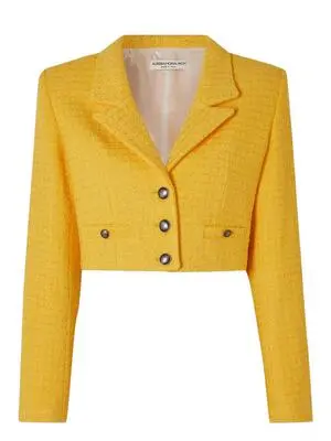 ALESSANDRA RICH Alessandra Rich Cropped Bouclé-Tweed Jacket