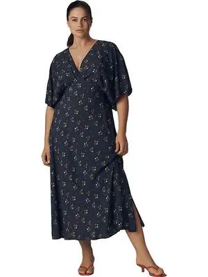 BL-NK Elettra Short-sleeve Midi Dress - Navy