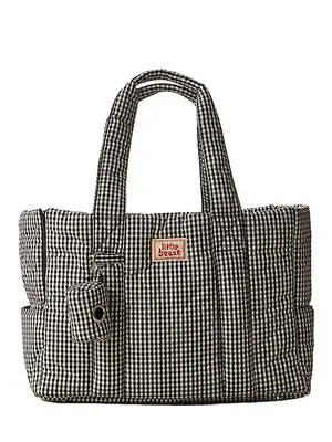 LITTLE BEAST Gingham Carrier Noir