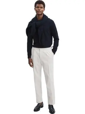 OSCAR JACOBSON Oscar Jacobson Delon Corduroy Trousers White