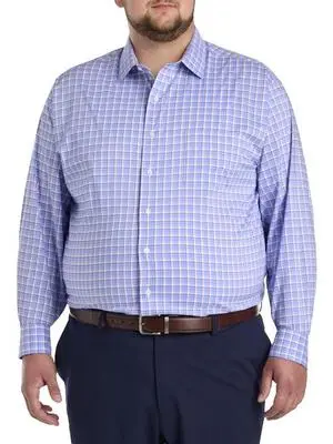 SYNRGY BY DXL Plaid Dress Shirt - Blue