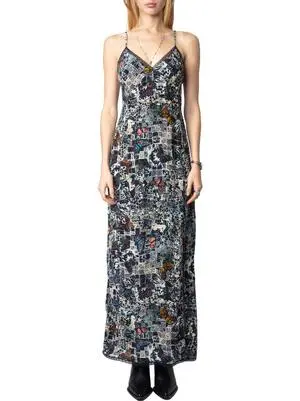Zadig&Voltaire Ramelil Soft Butterflies Slipdress - Encore