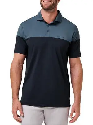 Travis Mathew Heater Pro Colorblock Performance Polo - Bering Sea