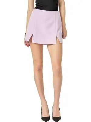 English Factory English Factory Sienna Side Slit Mini Skort Lilac