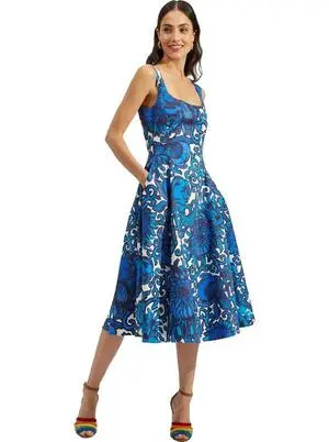 La DoubleJ Sophia Cocktail Dress - Anemone Blue