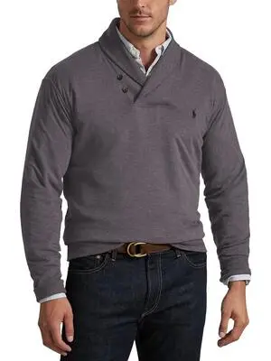Polo Ralph Lauren Luxury Jersey Shawl-Collar Pullover Barclay Heather