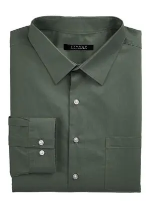 SYNRGY BY DXL Big & Tall Performance Heather Dress Shirt - Deep Forest