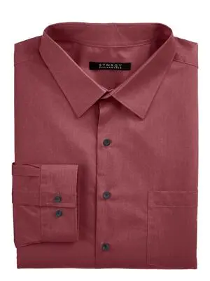 SYNRGY BY DXL Big & Tall Performance Heather Dress Shirt - Pomegranate