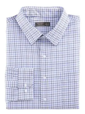 OAK HILL PREMIUM BY DXL Grid Patterned Dress Shirt - White