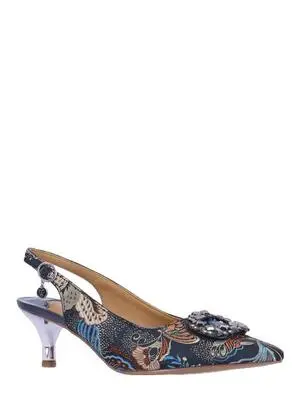 J. Reneé Laverne Pointed Toe Slingback Pumps - Dark Taupe