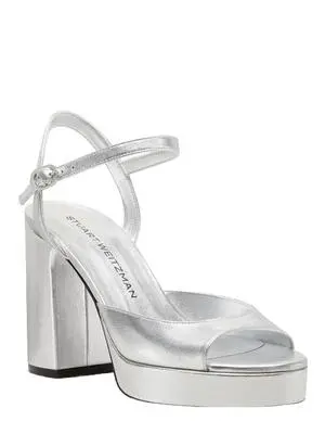 STUART WEITZMAN Dayna Ii Platform Sandal - Silver