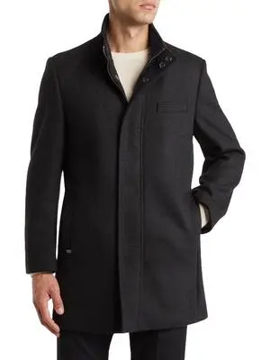 Hart Schaffner Marx Genoa Wool-blend Twill Overcoat - Olive Twill
