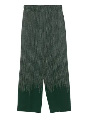 Victoria Beckham Chain-link Palazzo Trousers - Green