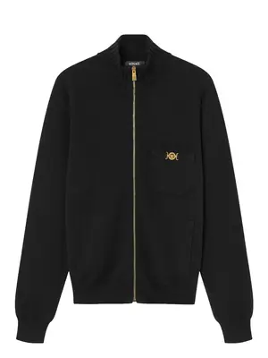 Versace Zip-up Sweater - Black