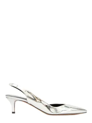 Isabel Marant Padim 50mm Leather Pumps - Silver