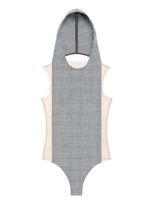 COURREGES Courrèges Illusion Hooded Bodysuit Grey