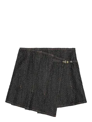 GANNI Wrap Mini Skirt - Black