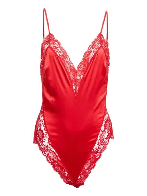 FLEUR DU MAL Venus Lace Teddy - Red