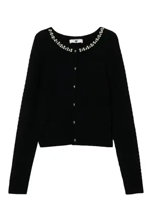 TWINSET Embroidered Cardigan - Black