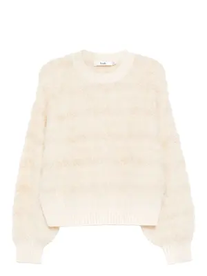 B+AB Textured Crew-neck Jumper - Neutrals