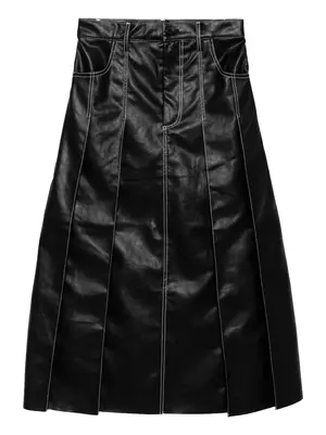 B+AB B+ab Contrast Stitching Midi Skirt