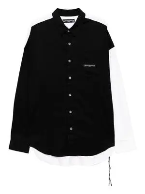 MASTERMIND WORLD Logo-patched Shirt - Black