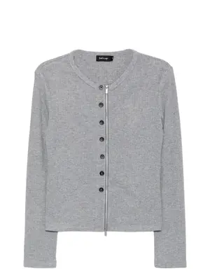 TOUT A COUP Zip-up Top - Grey