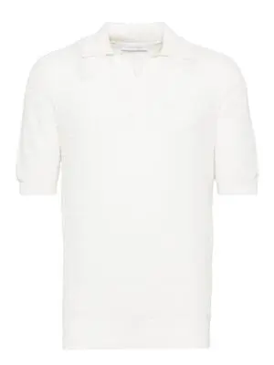 CRUCIANI Knitted Polo Shirt - White