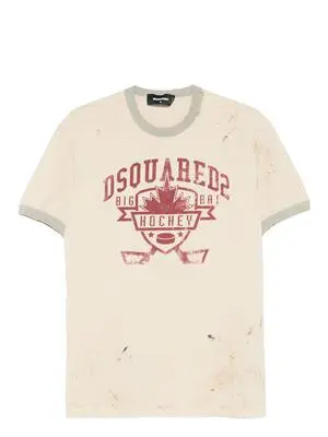Dsquared2 Logo-print T-shirt Neutrals